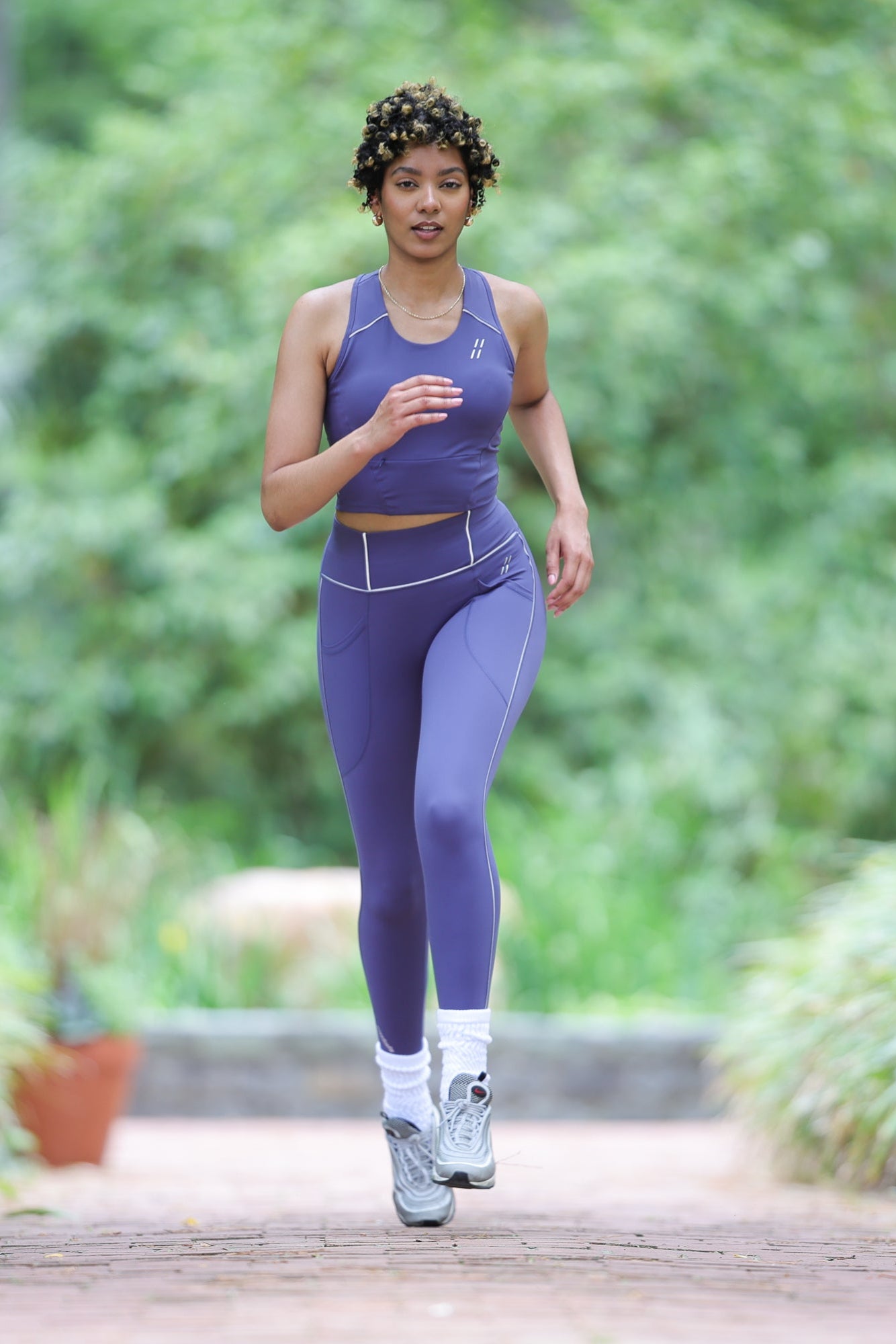 Body Sculpting Reflective Leggings (Purple)